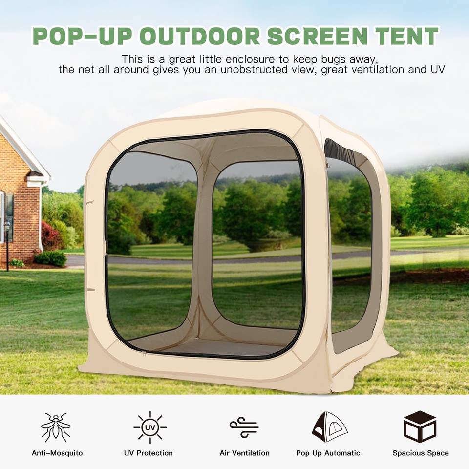 SLSY Screen House Tent Pop-Up Screen Room Canopy Instant Screen with ...