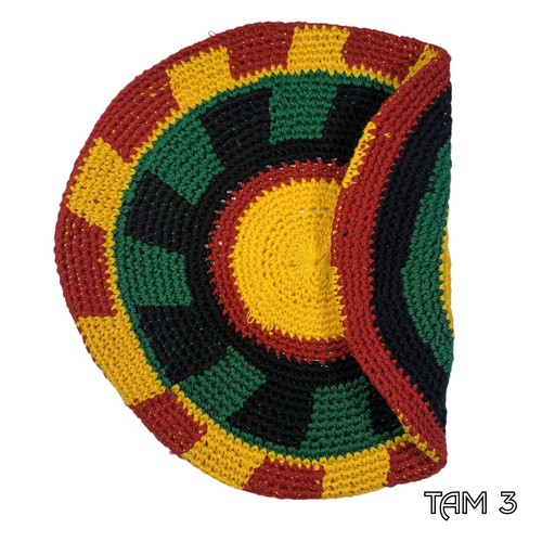Rasta Handmade Crochet Beret Tam Bonet Beanie Cap Hippie Reggae Style M ...