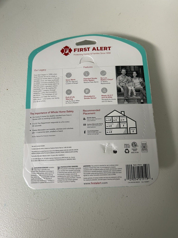 First Alert BRK PRC710 Smoke and Carbon Monoxide Alarm with Built-In 10 ...