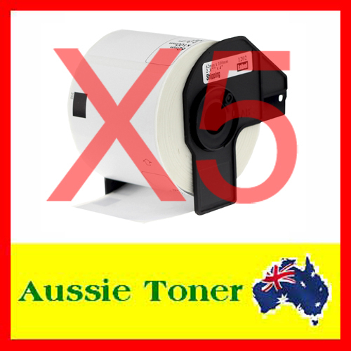 5x DK-11202 Comp Large Shipping Label Roll 62mm x 100mm for Brother QL ...