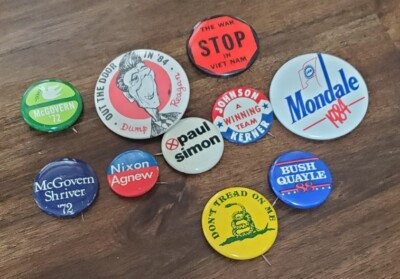 Vintage US Presidential/Political Campaign Pins Buttons Pins Lot | eBay