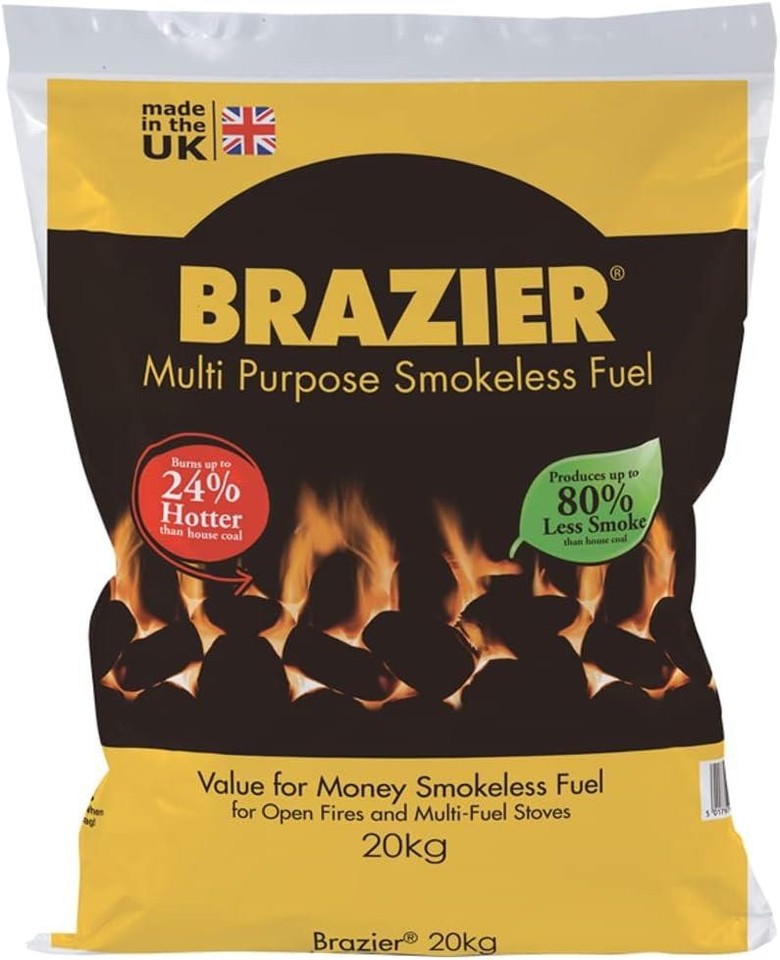Brazier Smokeless Coal - 20kg | Low Emission Fuel for Efficient Heating ...