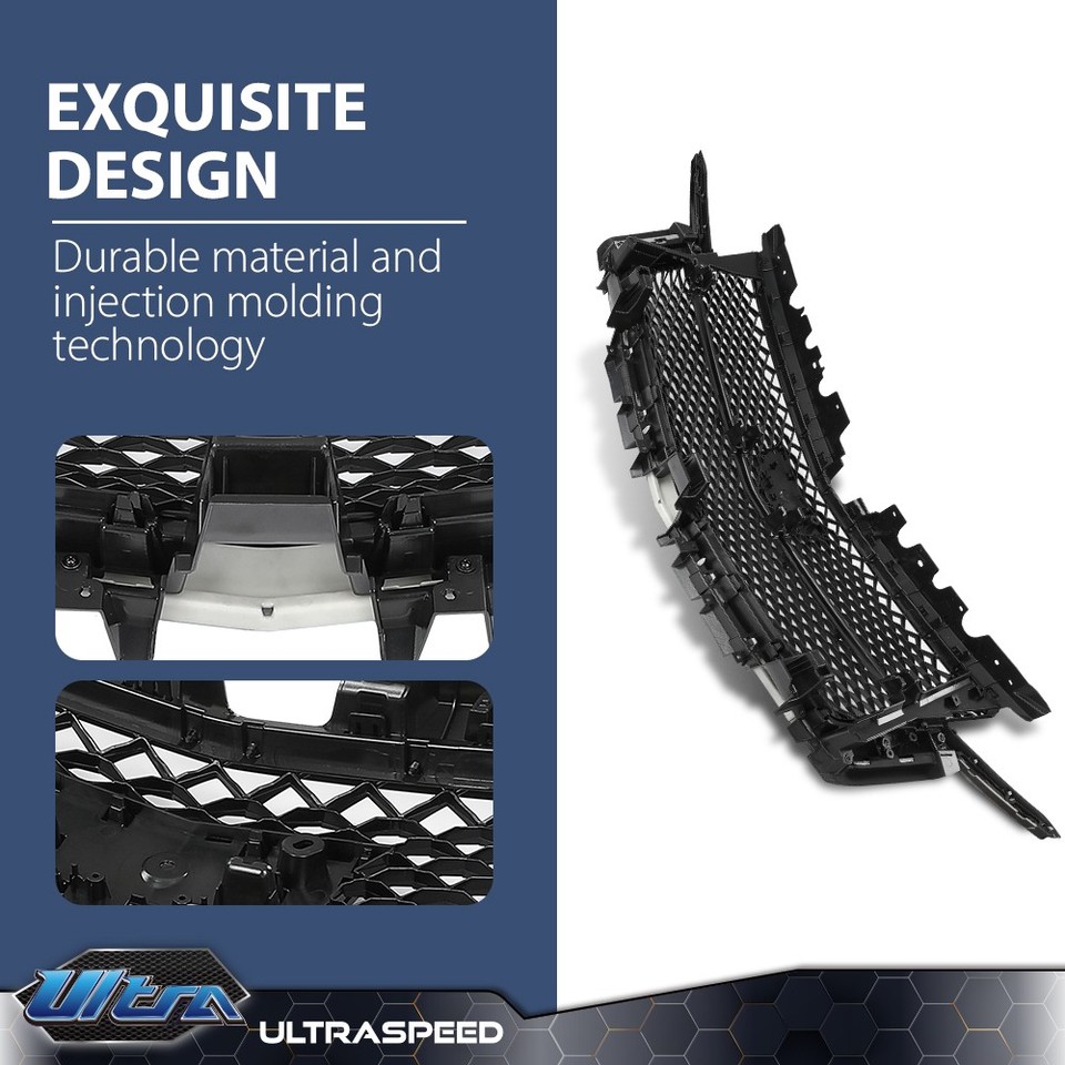 Front Bumper Grille Grill Black Fit For Cadillac Escalade 2021-2023 ...