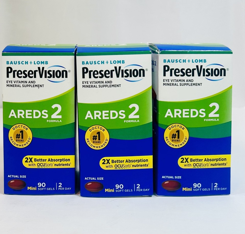 PreserVision AREDS 2 - 90 x 3 (270 Mini Soft Gels) Exp 09/26 ...