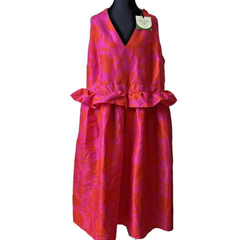 Kate Spade x Target Women's Classic Rose Peplum Midi Dress Pink/Red ...