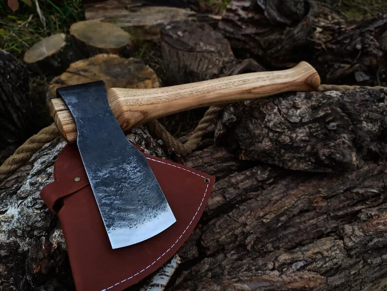 Forged Ax. Hand-Forged Straight Finnish Adze. Woodcarving Adze Hand ...