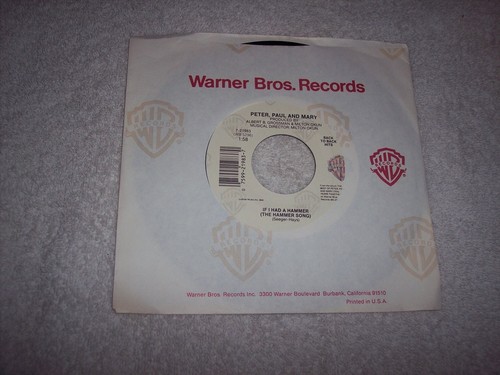 45--PETER, PAUL AND MARY--IF I HAD A HAMMER (THE HAMMER SONG / LEMON ...