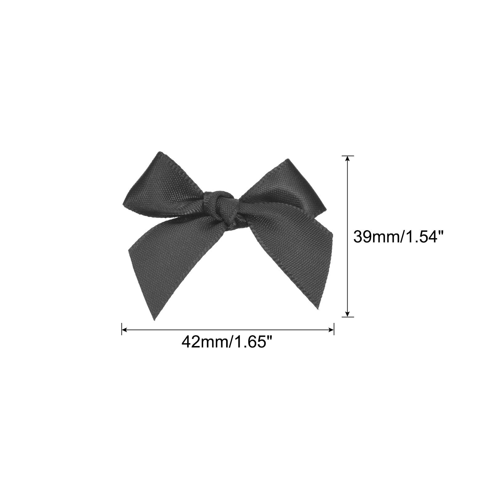 100Pcs Mini Ribbon Bow Mini Fabric Satin Ribbon Flower Bows for Craft ...