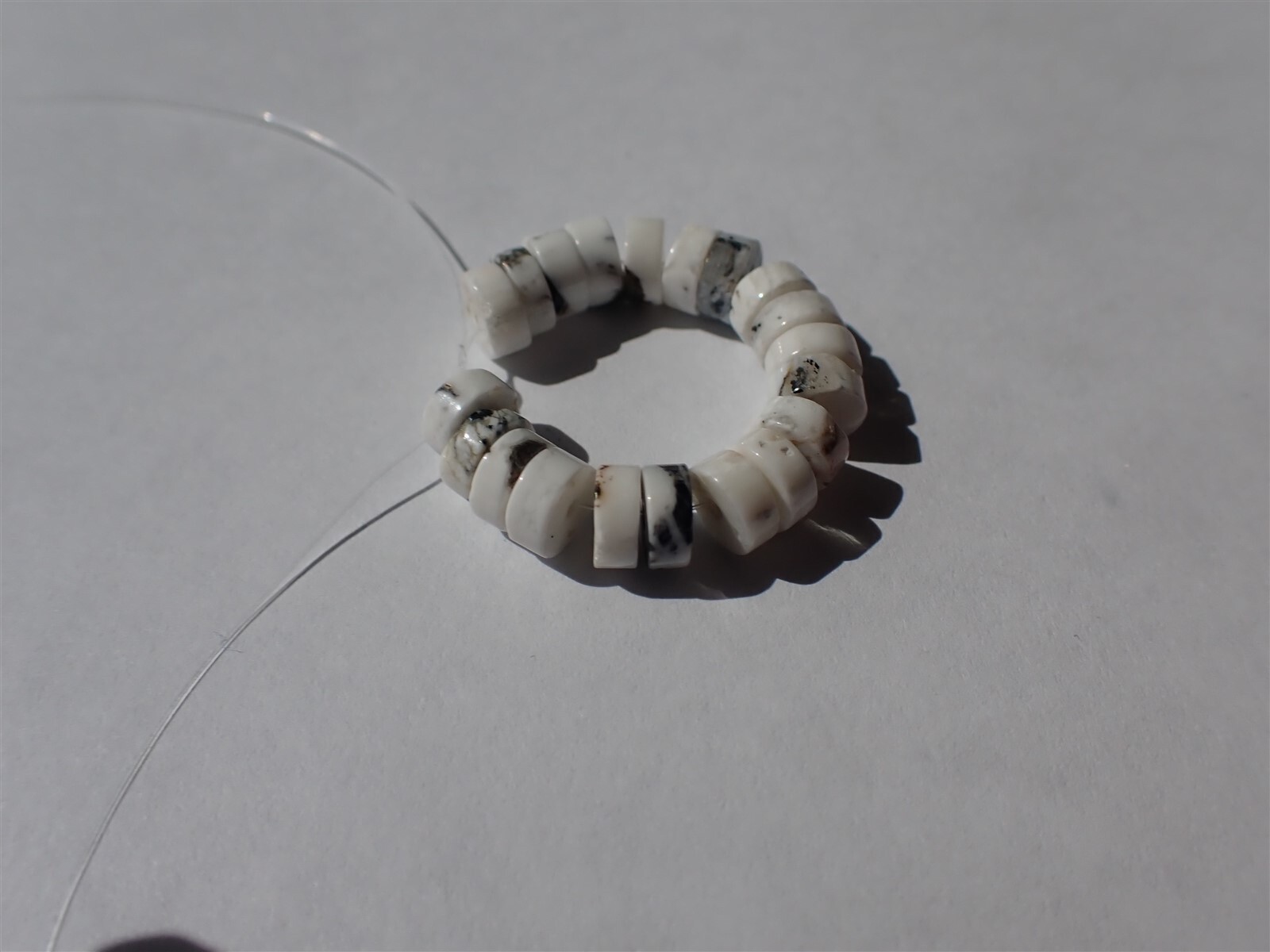 Rare White Buffalo (Tonopah) Disc Shaped Beads - 6x2.5-3mm - 20 Beads ...