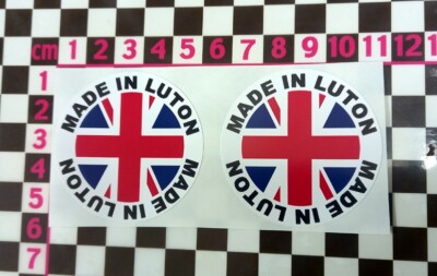 2 x 50mm Made in Luton Stickers - Cresta Viva Victor Astra Chevette ...