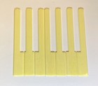 Piano Keytops 1 Octave Sim.Ivory Grained Gloss Yellow Key Tops, 2" Long ...