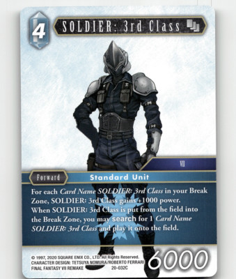 Final Fantasy - SOLDIER: 3rd Class - Dawn of Heroes - C | eBay