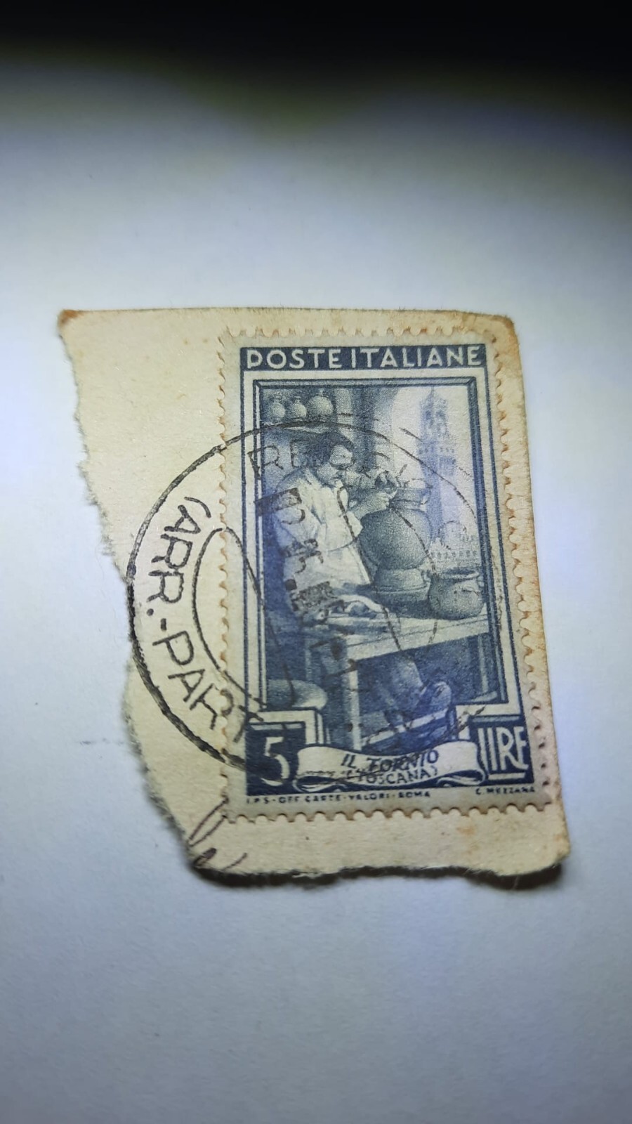 Francobollo Poste Italiane "Il tornio" Toscana - 5 Lire - Italia al ...