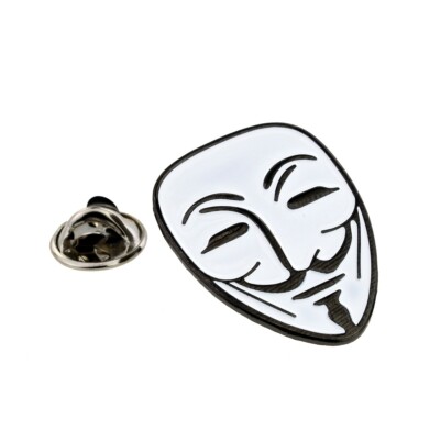 Guy Fawkes Anarchist Mask Metal Enamel Lapel Pin Badge XJKB15-55 | eBay