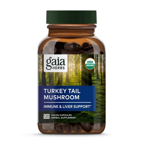 Gaia Herbs Turkey Tail Mushroom - Immune Support Supplement to Help ...