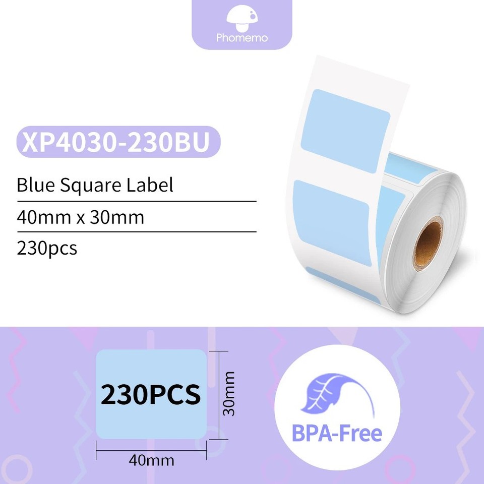 Phomemo Self-Adhesive Labels Paper for Phomemo M110/M200 Self-Adhesive ...