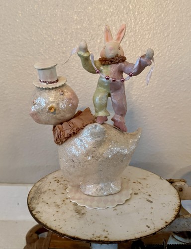 Bethany Lowe Designs Easter Spring Pink Chick And Bunny | eBay