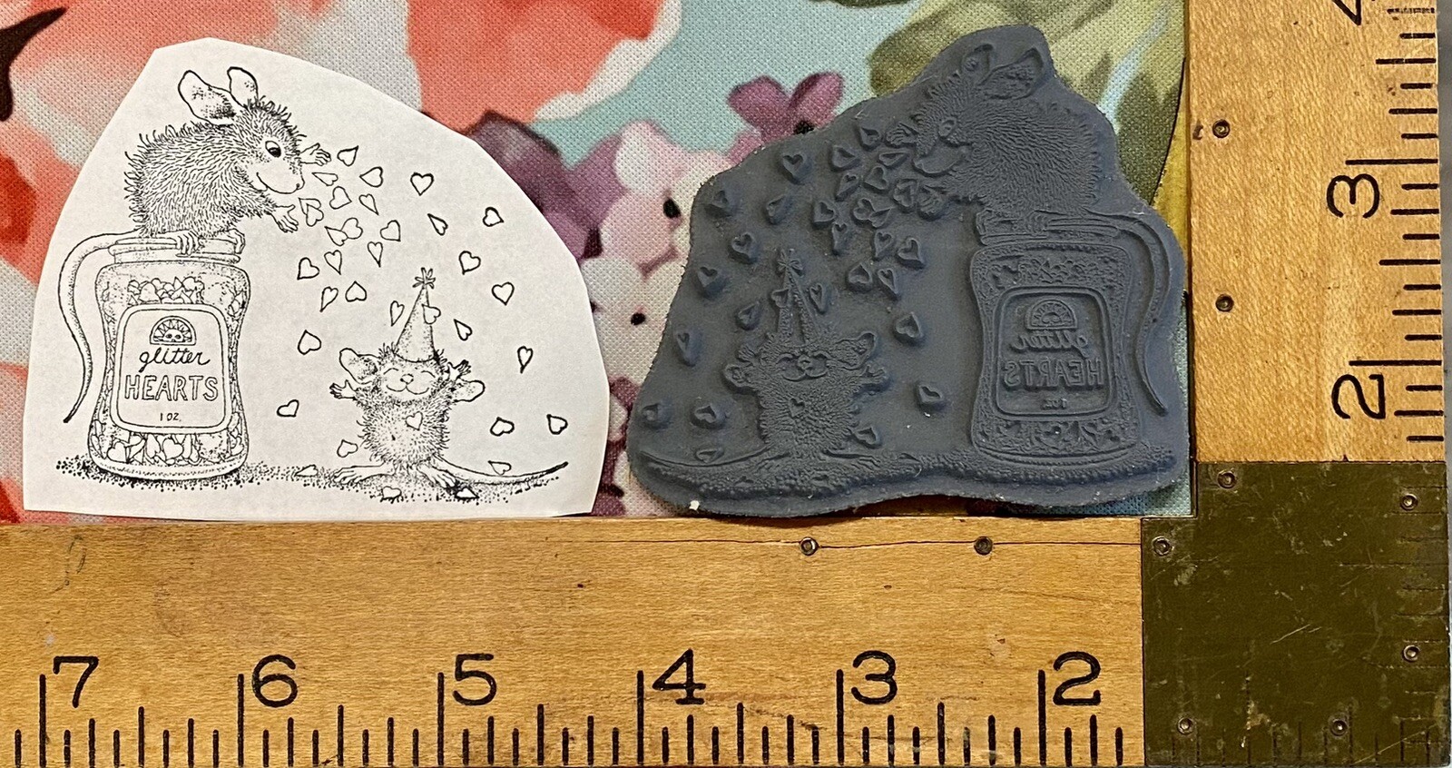 NEW GLITTER HEARTS House Mouse Nana Rachel medicine love bliss mice ...