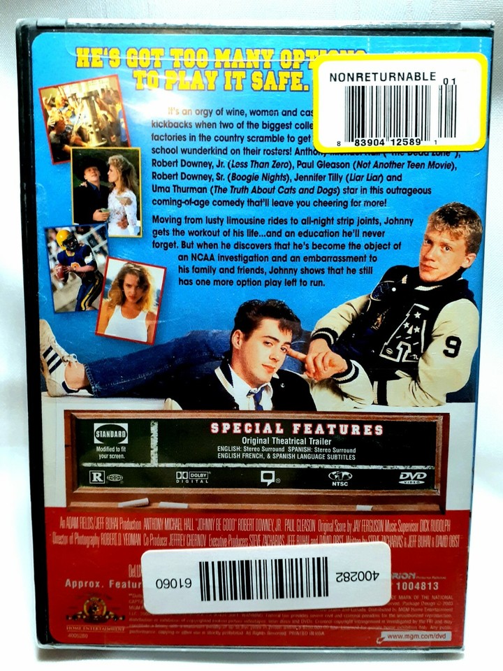 "Johnny BE GOOD" DVD-Movie / Robert Downey Jr. / Uma Thurman / NEW | eBay