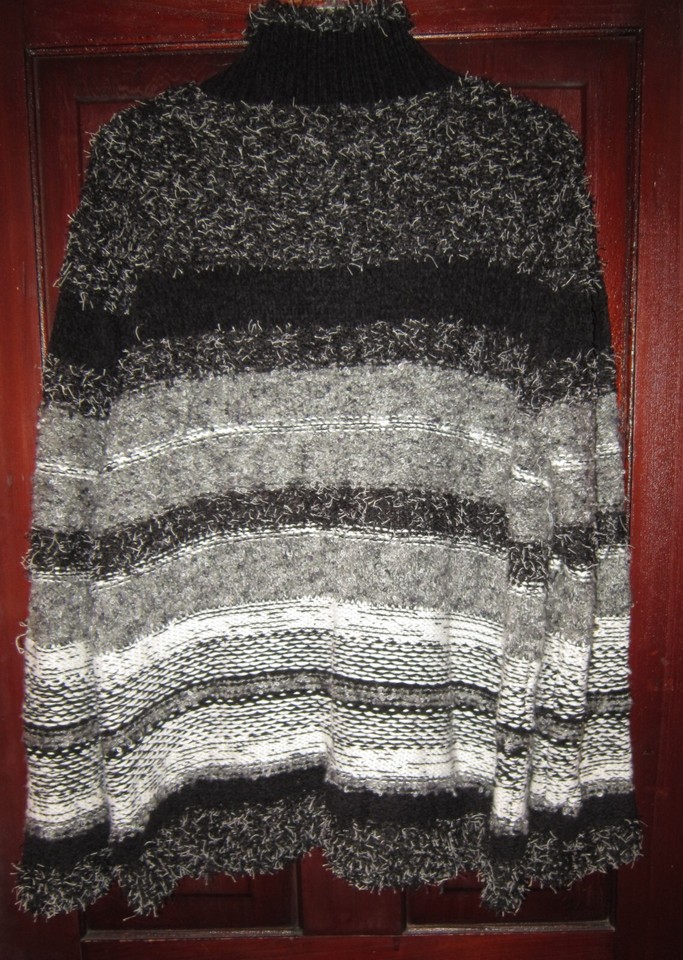 Chico's 3 XL Cardigan Sweater Jacket Zip Fringe Pockets Soft Chunky ...