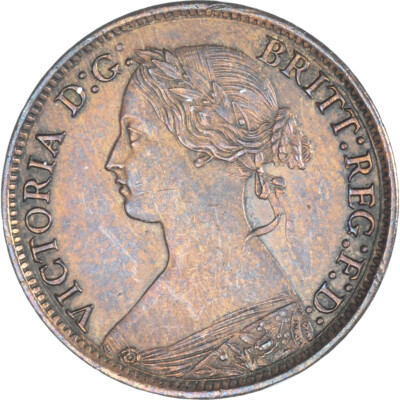 [#1063785] Coin, Great Britain, Victoria, Farthing, 1865, Heaton, AU(55 ...