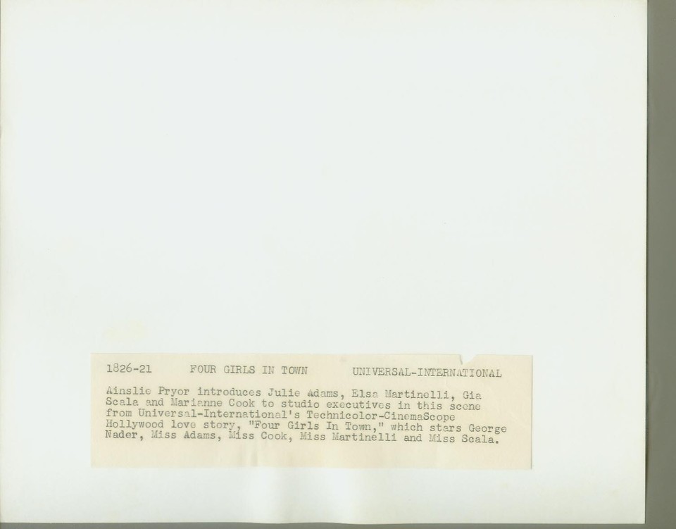 Vintage photo 1956 Julie Adams Elsa Martinelli Gia Scala and Marianne ...