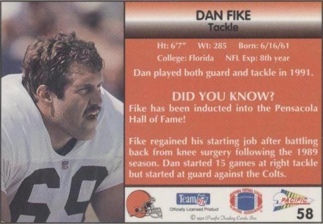 Las mejores ofertas en 1992 Pacific Dan Fike #58 | eBay