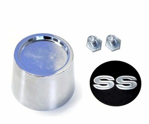 1969 70 Chevy " SS " Wheel Center Cap w/Chrome Cap, SS Decal, 2 Bolts ...