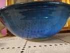 b moore Stamped Pottery Large Multicolor Blue And Purple Glazed Bowl ...