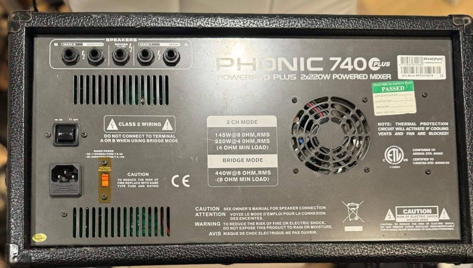 Phonic 740 Plus Pa & Alto PS 4L Passive Speakers | eBay UK