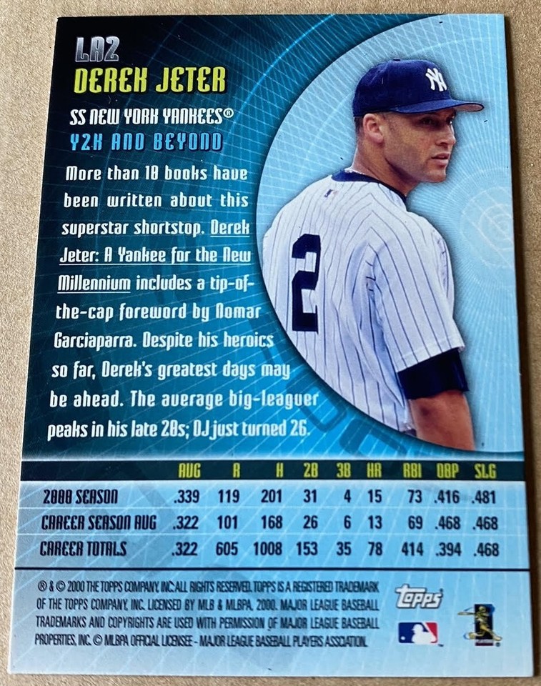 DEREK JETER HOF 2001 TOPPS A LOOK AHEAD Card #LA2 NM-MT Condition | eBay