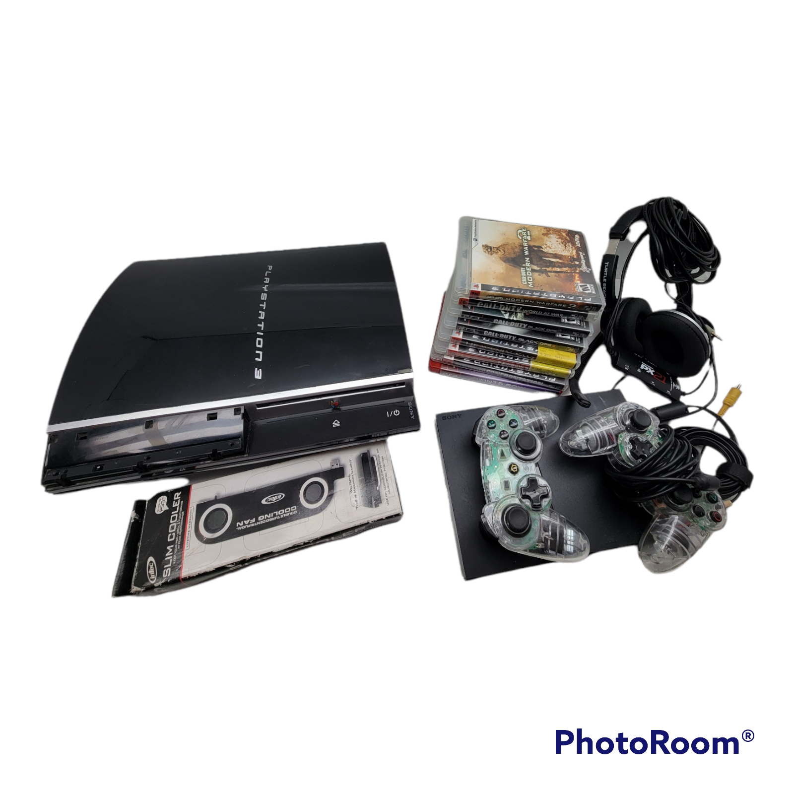 SONY PS3 FAT 80GB BLACK CONSOLE SYSTEM CECHK01 - 8 GAME, BUNDLE TESTED ...