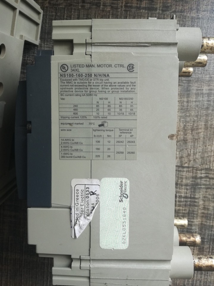 MERLIN GERIN NS160H 3P 3PH 160A 750V 34XL | eBay