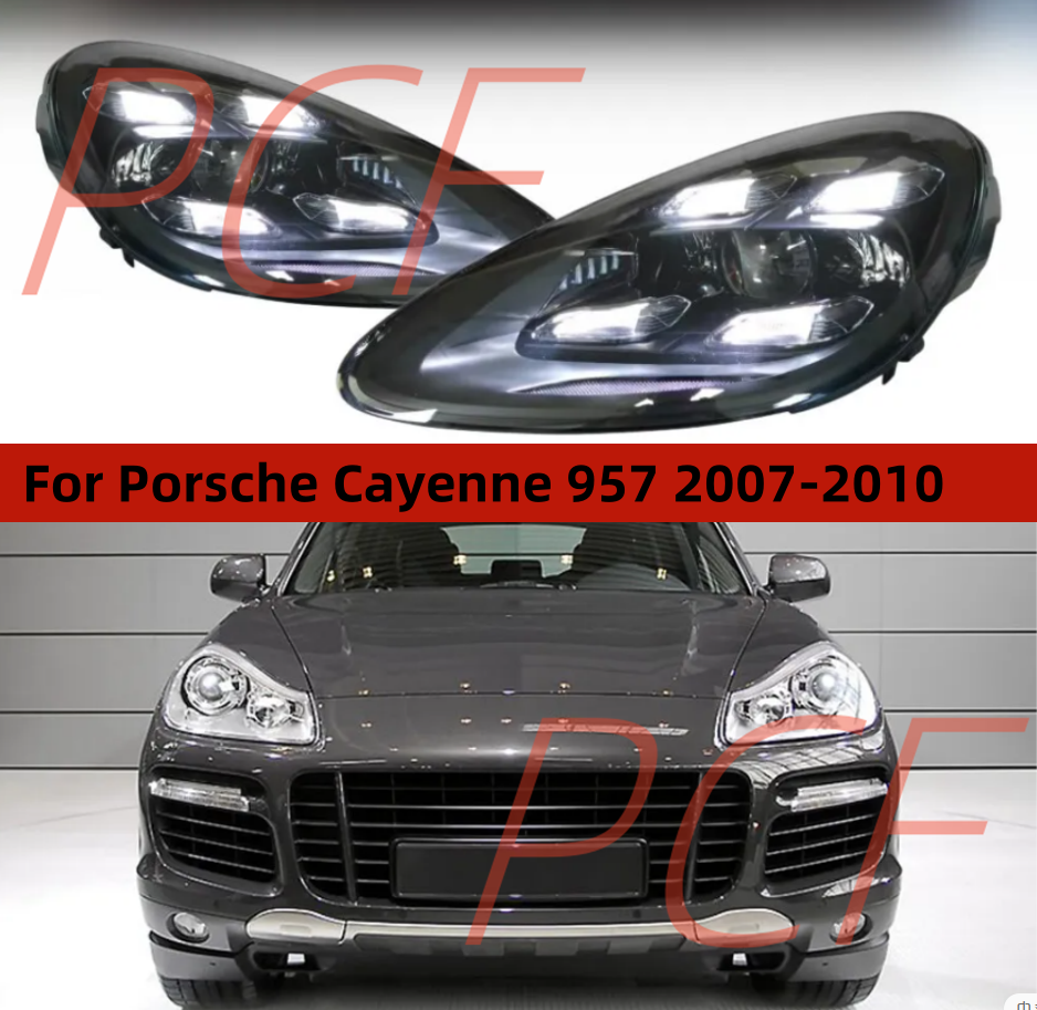 SUIT For Porsche Cayenne 957 2007-2010 Matrix Front Lamps LED ...