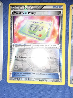 Weakness Policy #142/160 XY Primal Clash Pokemon Reverse Holo Uncommon ...