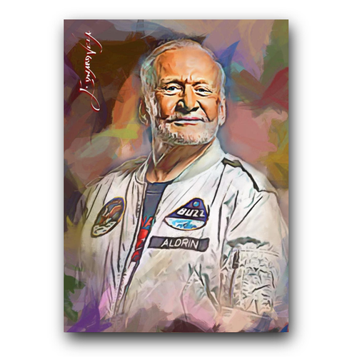 Buzz Aldrin #4 Art Card Limited 47/50 Edward Vela Signed (Celebrities ...
