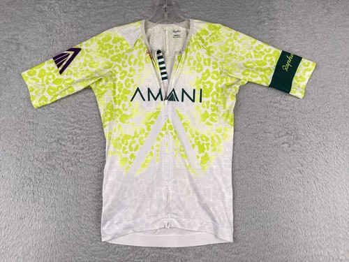 Rapha Cycling Jersey Mens Small White Yellow Amani Pro Team Aero Poly ...