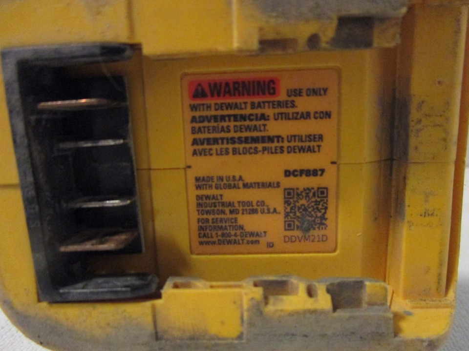 Dewalt DCF887 1/4" 20v Brushless Impact Driver FOR PARTS/REPAIRS ONLY ...