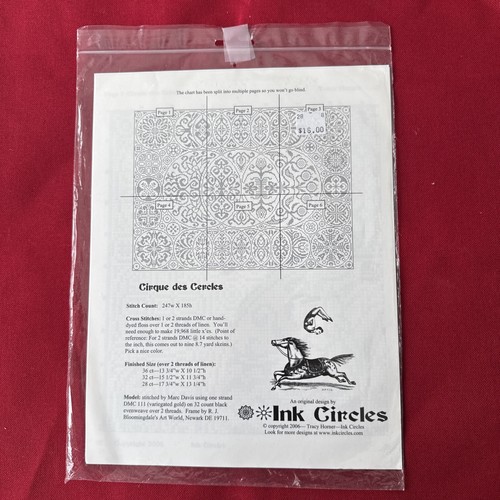 INK CIRCLES Cross Stitch Pattern by Tracy Horner 2006 NEW | eBay