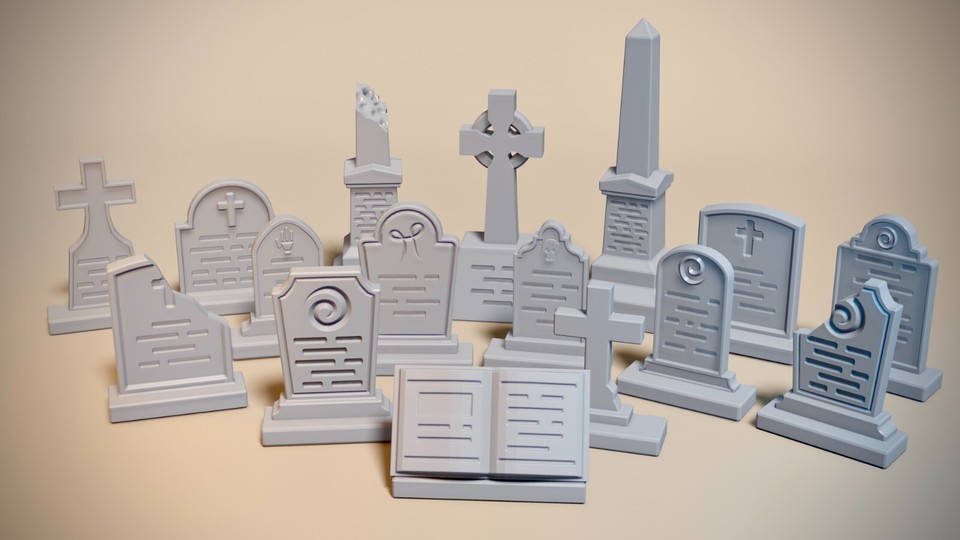 20x Mixed Gravestones Monuments OO GAUGE 1:76 Model Railway Scenery ...