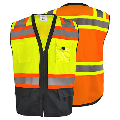 Class 2 High Visibility Safety Unisex Vest Durable Hi Vis Gear 8 ...