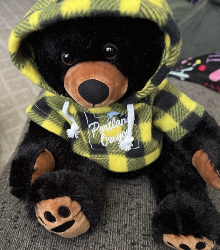 Cuddle Critter Grizzly Bear Plush 12" Portland Oregon Hoodie Stuffed ...