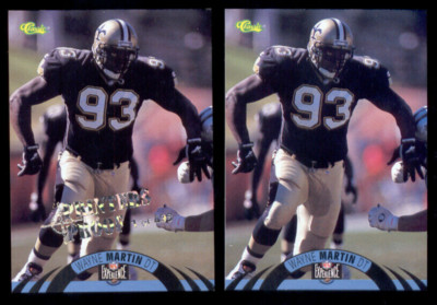 1995 NFL Experience WAYNE MARTIN New Orleans Saints Card + Printers ...