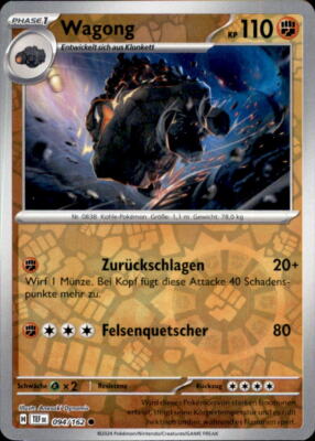 Pokemon 094/162 - Wagong - Reverse Holo - TEF Gewalten der Zeit | eBay.de