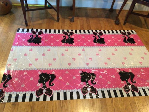 2 Tablecloths(70x42) Barbie Themed Party + 24 cupcake stick decorations ...