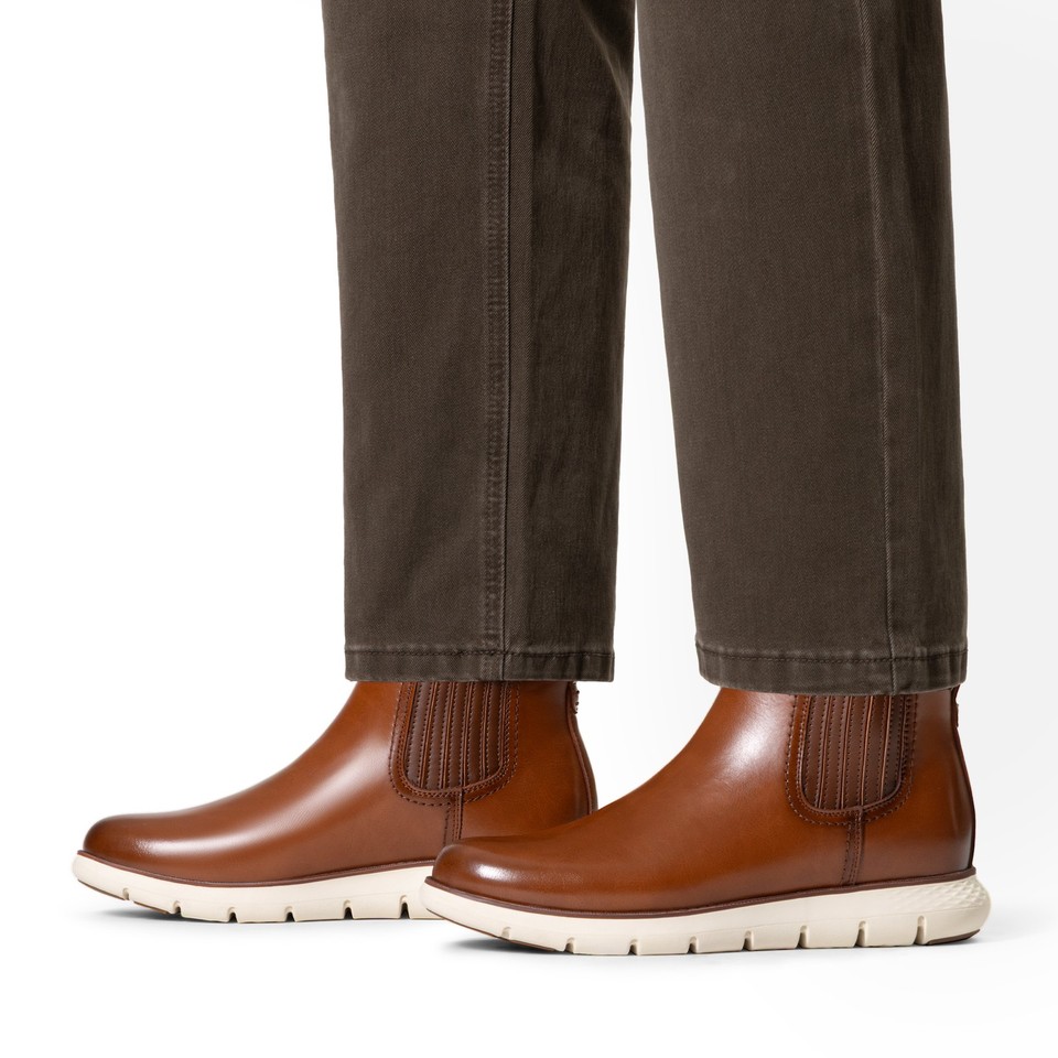 Men's Chelsea Boots Waterproof Chelsea Boot Pull-on Ankle Boots Work ...