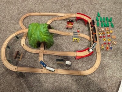 Imaginarium Mountain Pass Railroad Wooden Train Set | eBay