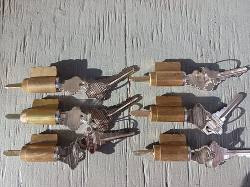 Six knob/deadbolt KIK cylinders Schlage SC4 keyway 6 pin with KIK ...