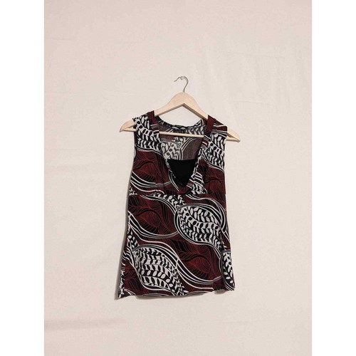 JKLA California tank top red black and white blouse women's size small ...