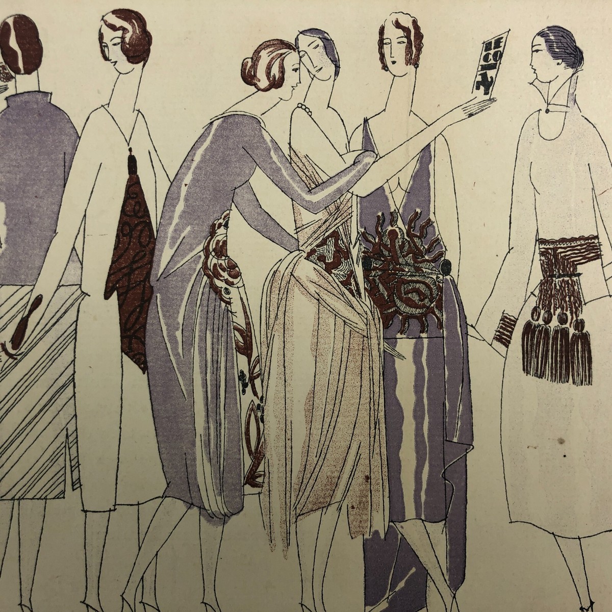 Modern 1920s Fashion Woman In Lace Dress With Sash, Ca. 1921. | 1920s